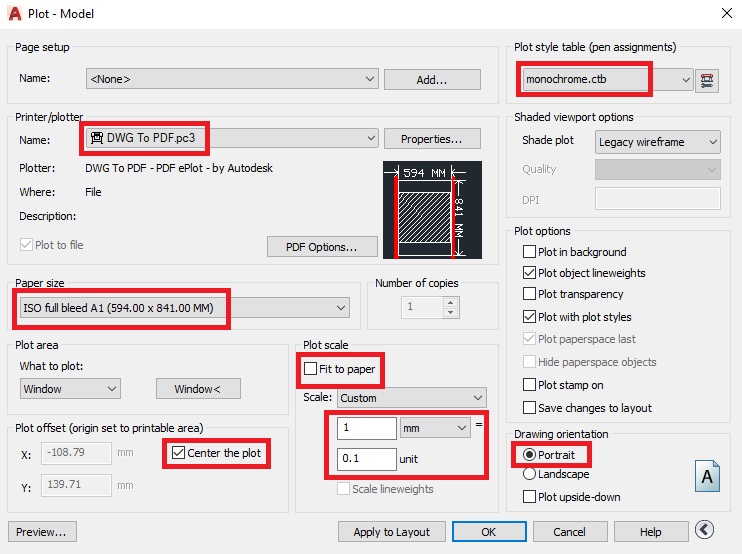 ایجاد فایل پیش طرح در اتوکد